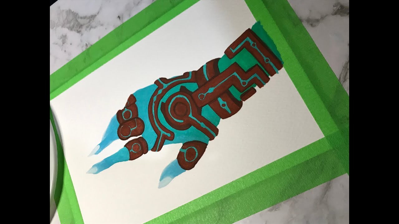 Zelda Tears of the Kingdom gouache painting #totk #Speedpaint - YouTube