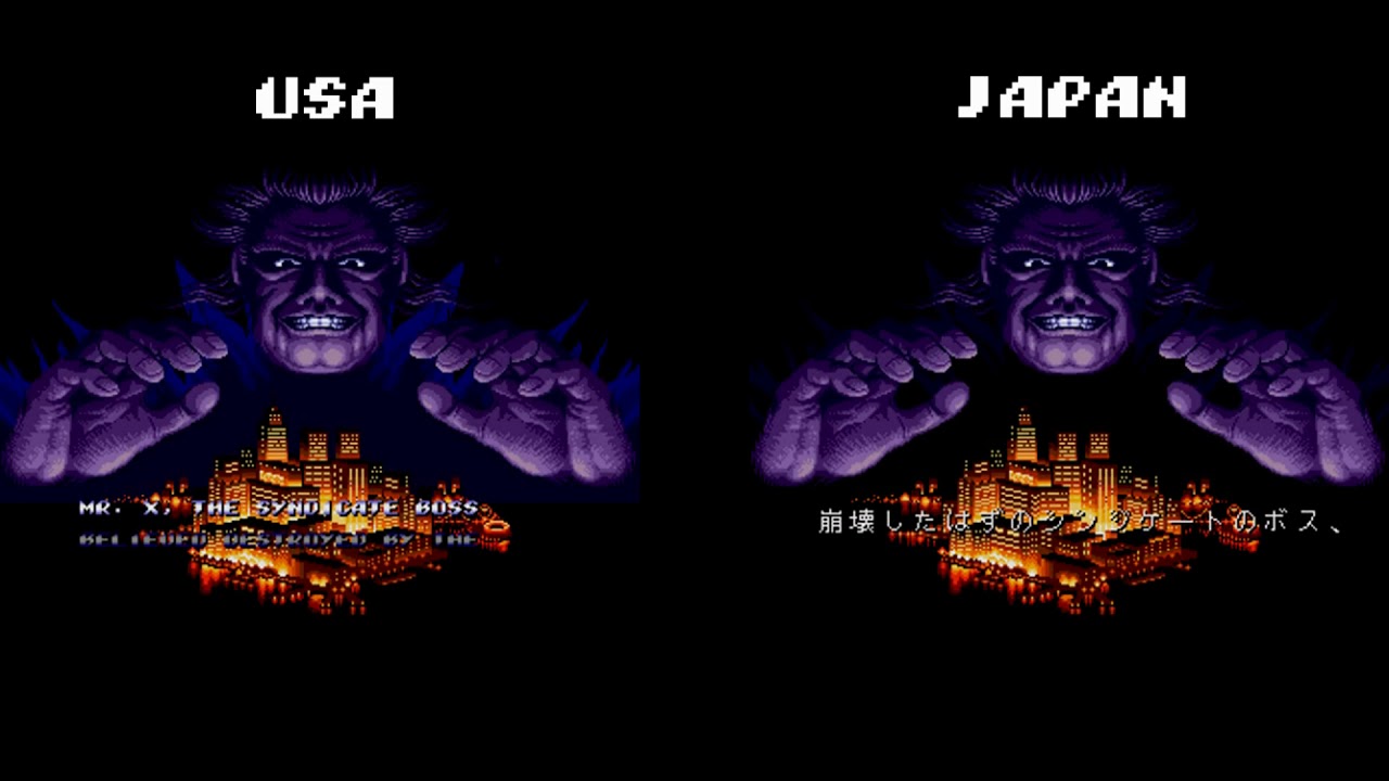 Streets of Rage 2/Bare Knuckle II Intro Comparison (US/JP) - YouTube
