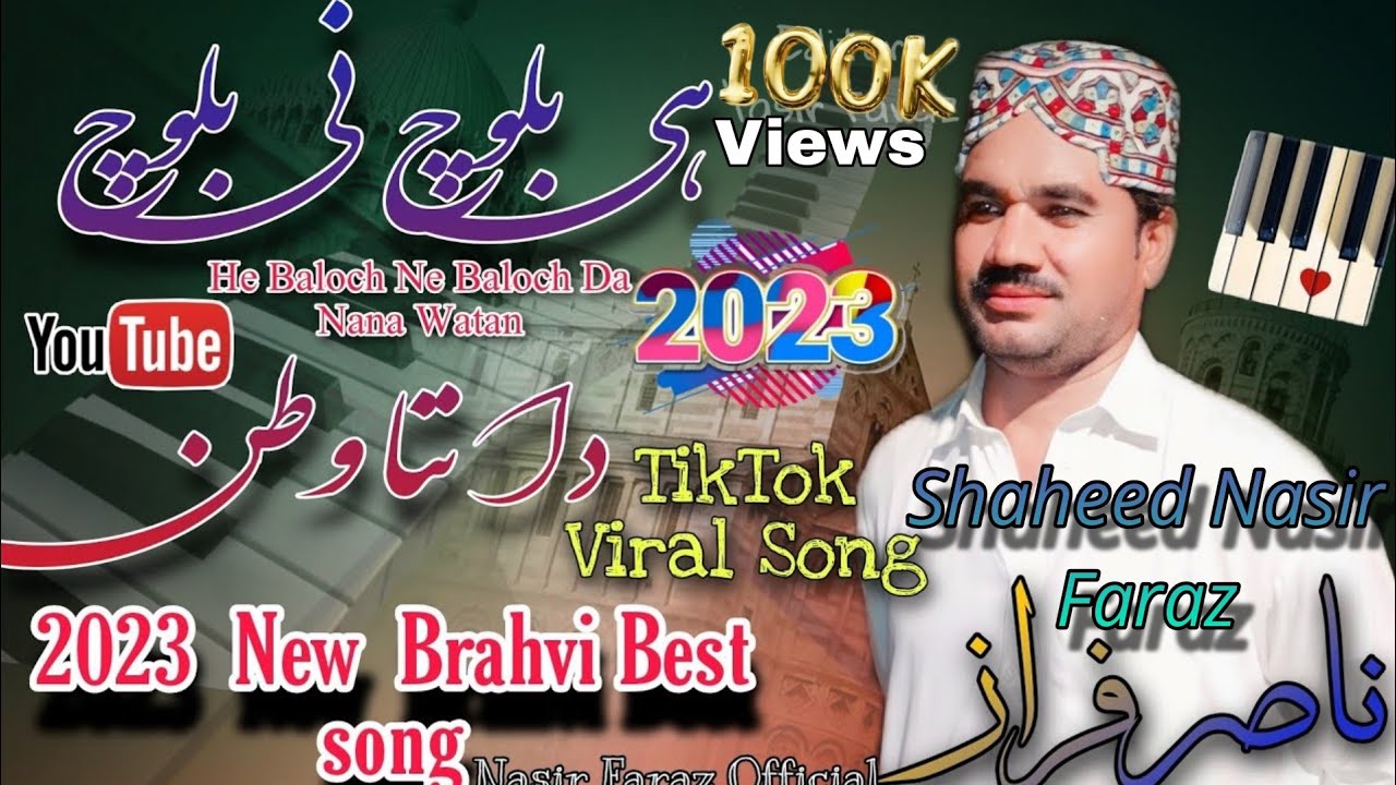 😭💔💔Shaheed Nasir Faraz Balochistan New Tiktok trending Song Hi Baloch Ni Baloch Daa Nana Watan ...