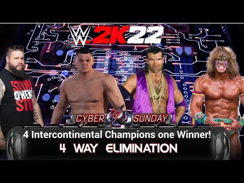 WWE 2K22 GAMEPLAY: Gunther VS Razor Ramon VS Kevin Owens VS Ultimate ...