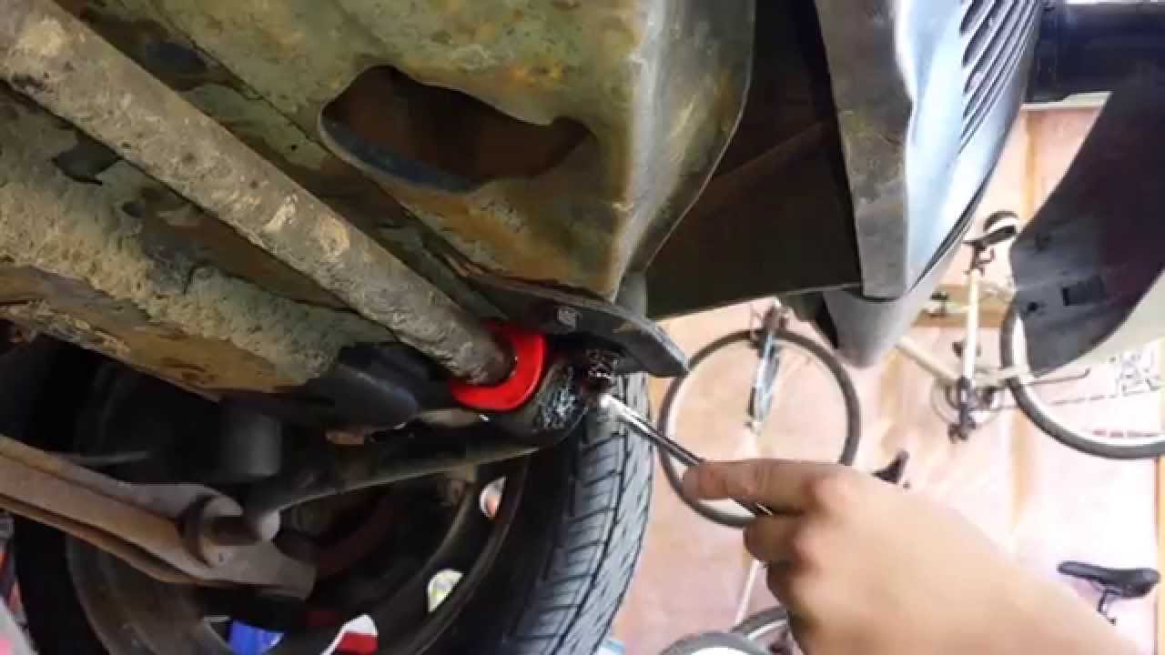 1974 super beetle sway bar bushing replacement part 1 - YouTube