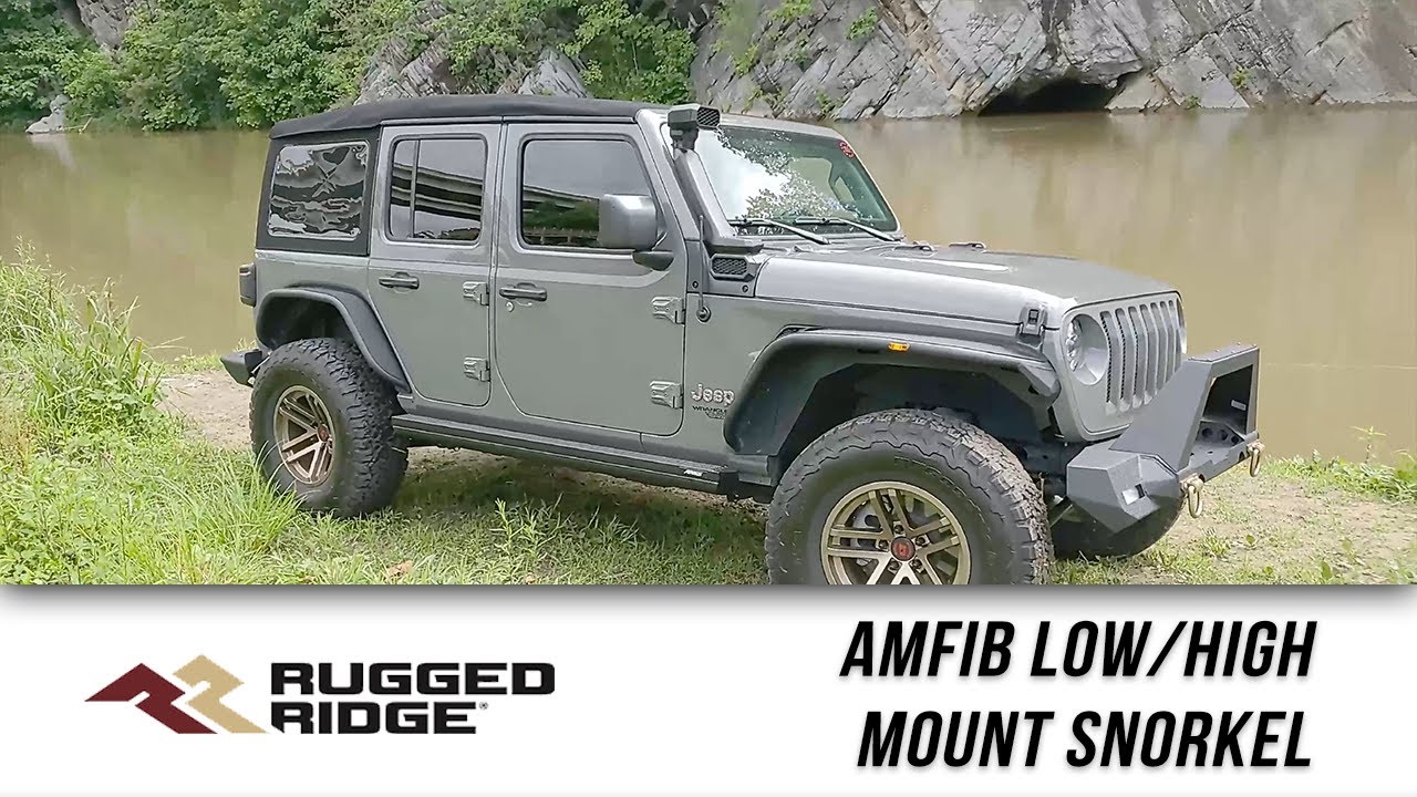Rugged Ridge AMFIB Low/High Mount Snorkel System Features and Review ...