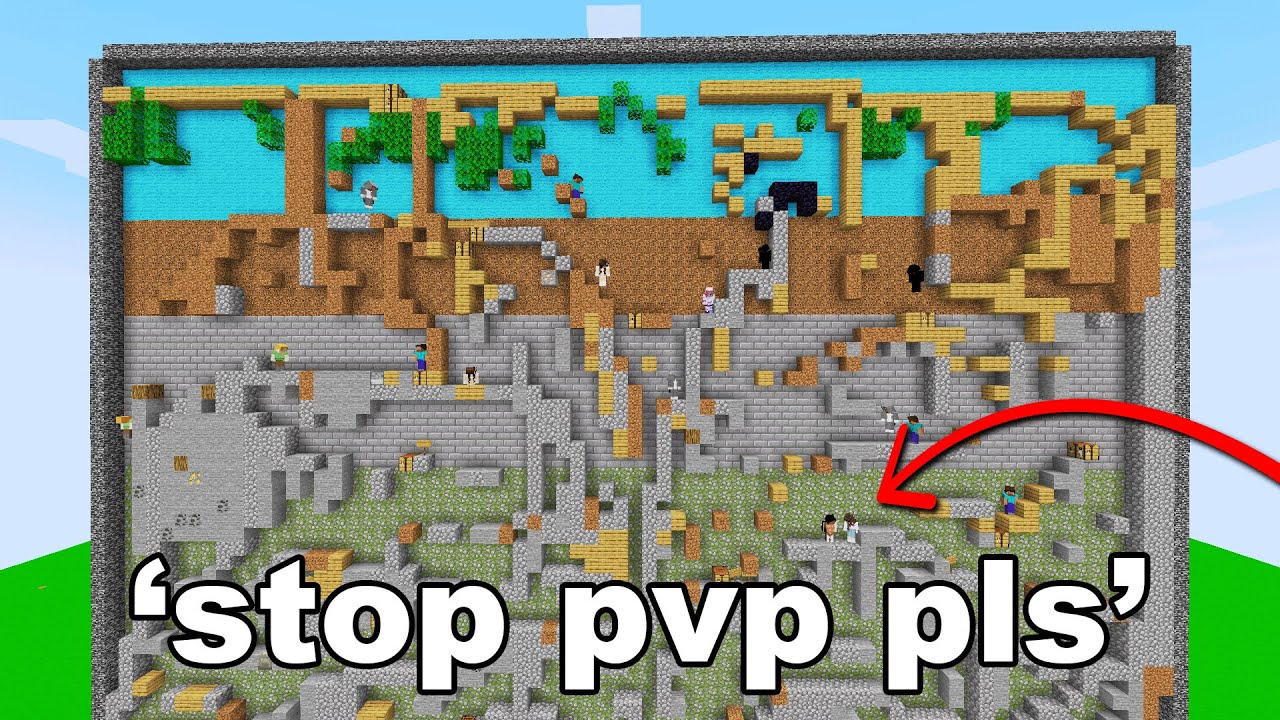 I Put 100 Players in a 2D Minecraft World... - YouTube