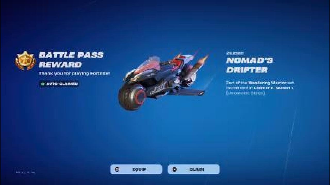 FORTNITE NEW GLIDER GAMEPLAY - NOMADS DRIFTER - YouTube