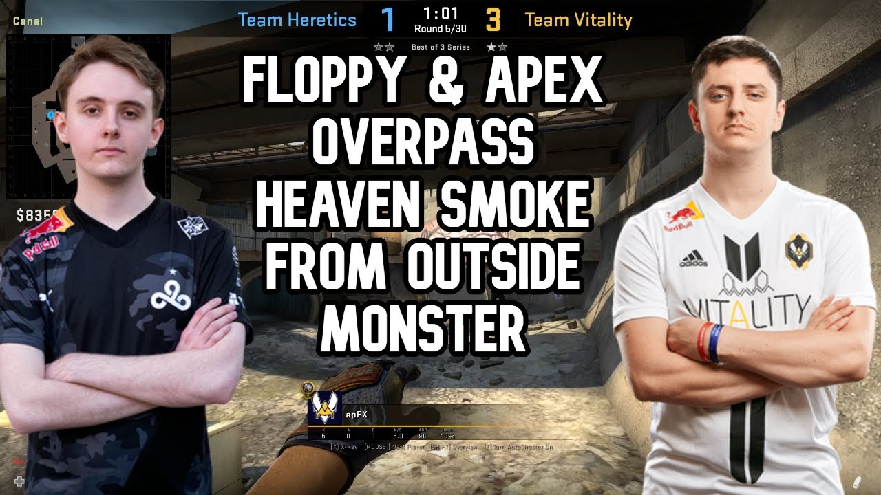 floppy & apEX FAST Overpass Heaven Smoke (CSGO Tricks) - YouTube