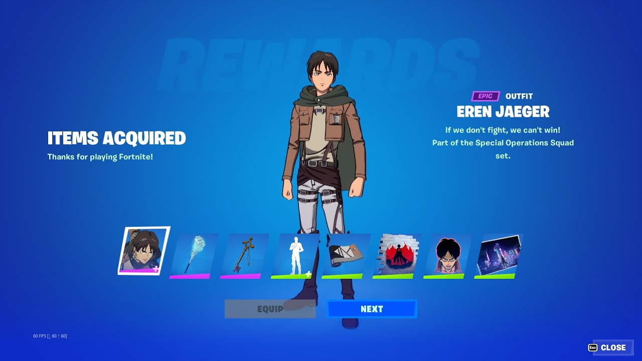 Fortnite Complete All Eren Jaeger Quests Challenges - Eren Jaeger Skin ...