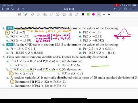 Calculate probabilities using z scores using TI Nspire - YouTube