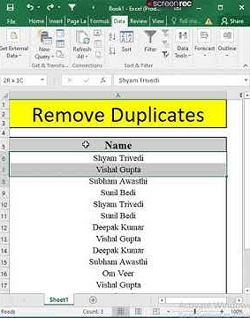 How to Remove Duplicate Name - YouTube