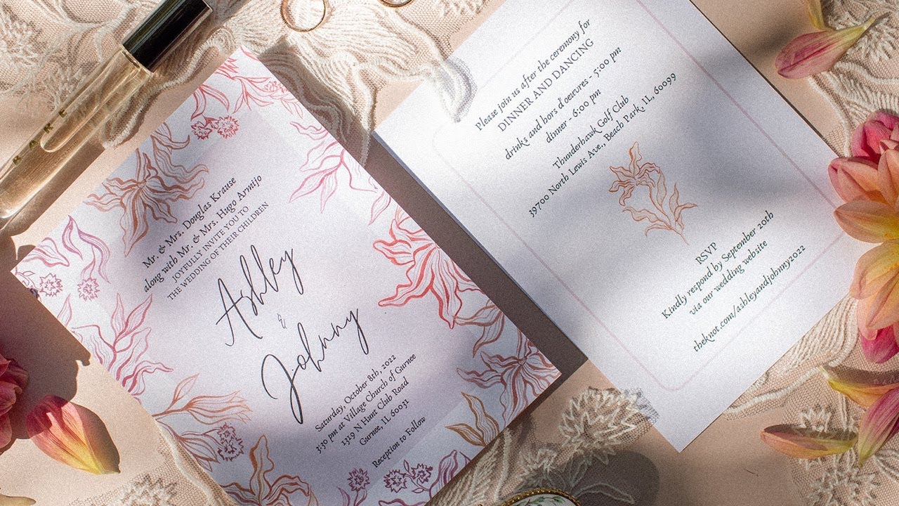 how I DIY'd my wedding invitations - Watercolor Painting & Designing ...