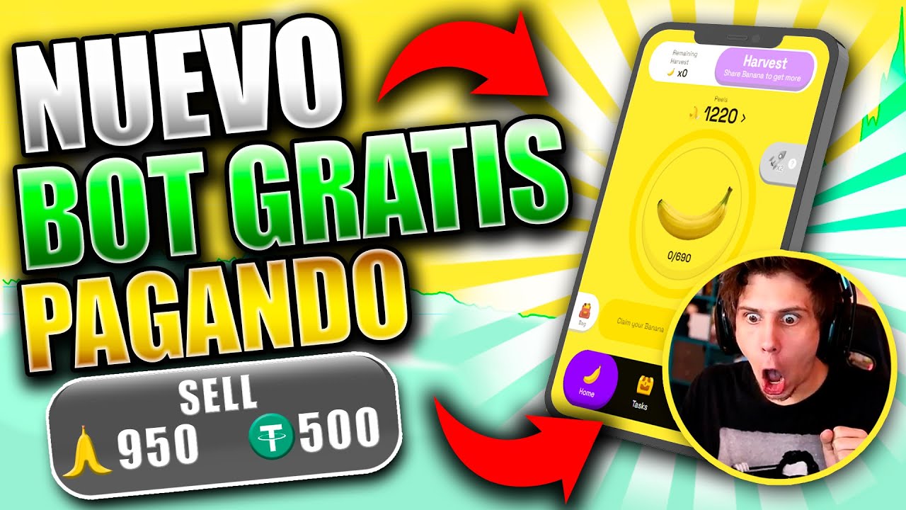 NUEVO BOT DE TELEGRAM PAGANDO USDT GRATIS 🤑 HASTA $500 AL DIA 🔥 BANANA ...