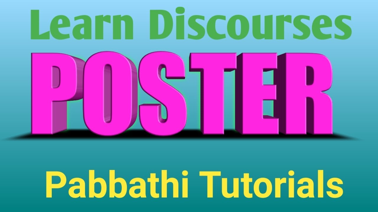 How to make a POSTER || learn discourses - YouTube
