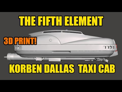 3D print the FIFTH ELEMENT KORBEN DALLAS TAXI CAB - YouTube