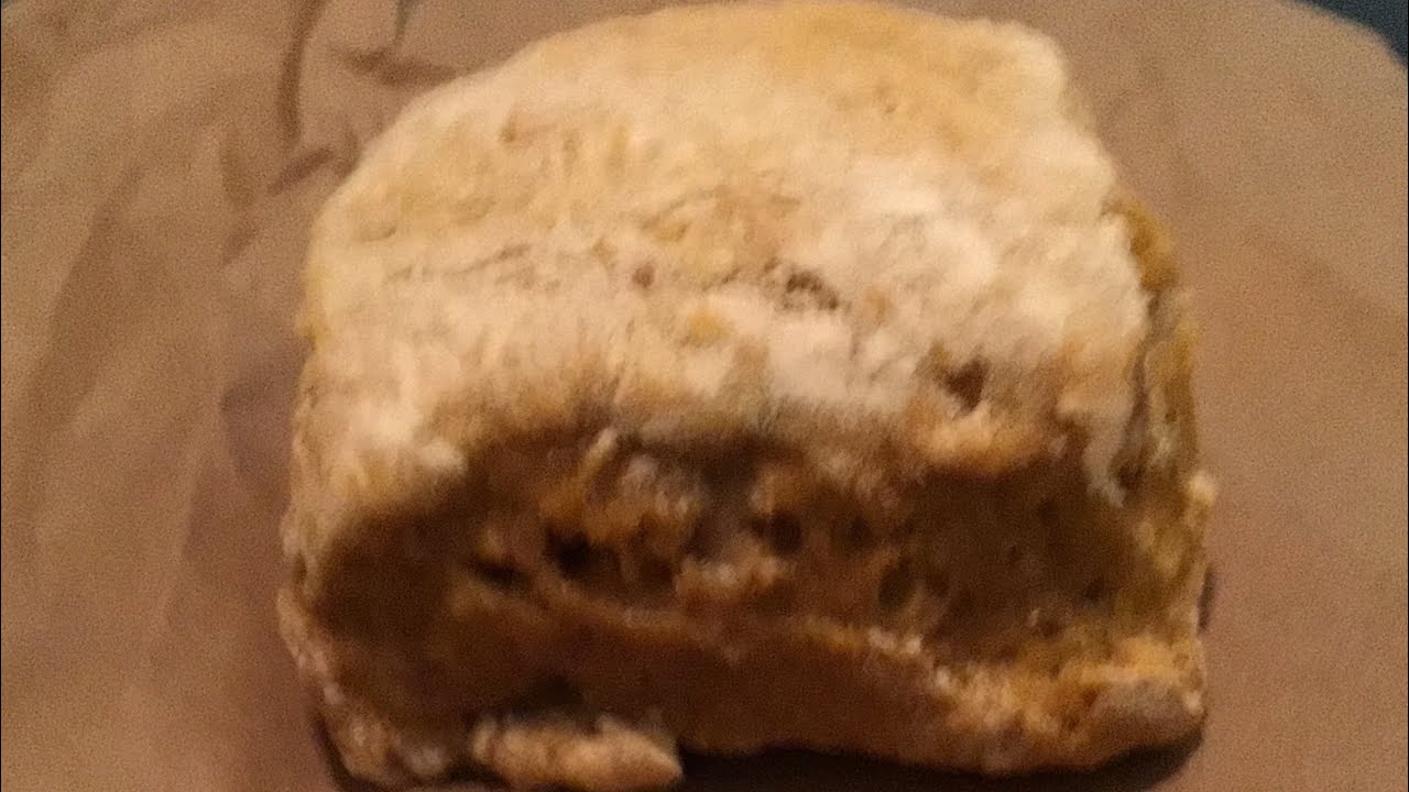 Trying out the pumpkin scone from Cobbs bread snack review - YouTube