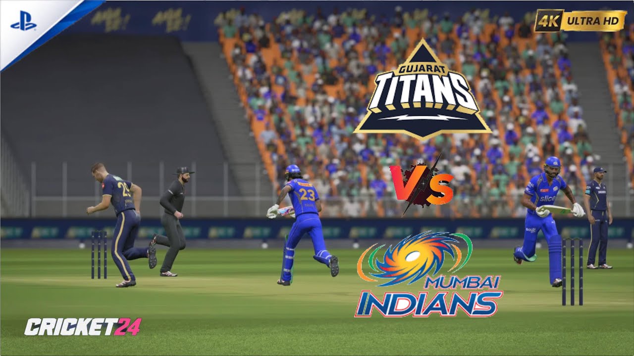 [CRICKET 24] IPL T20 | GT vs MI - REALISTIC IMPRESSIVE ULTRA GRAPHICS ...