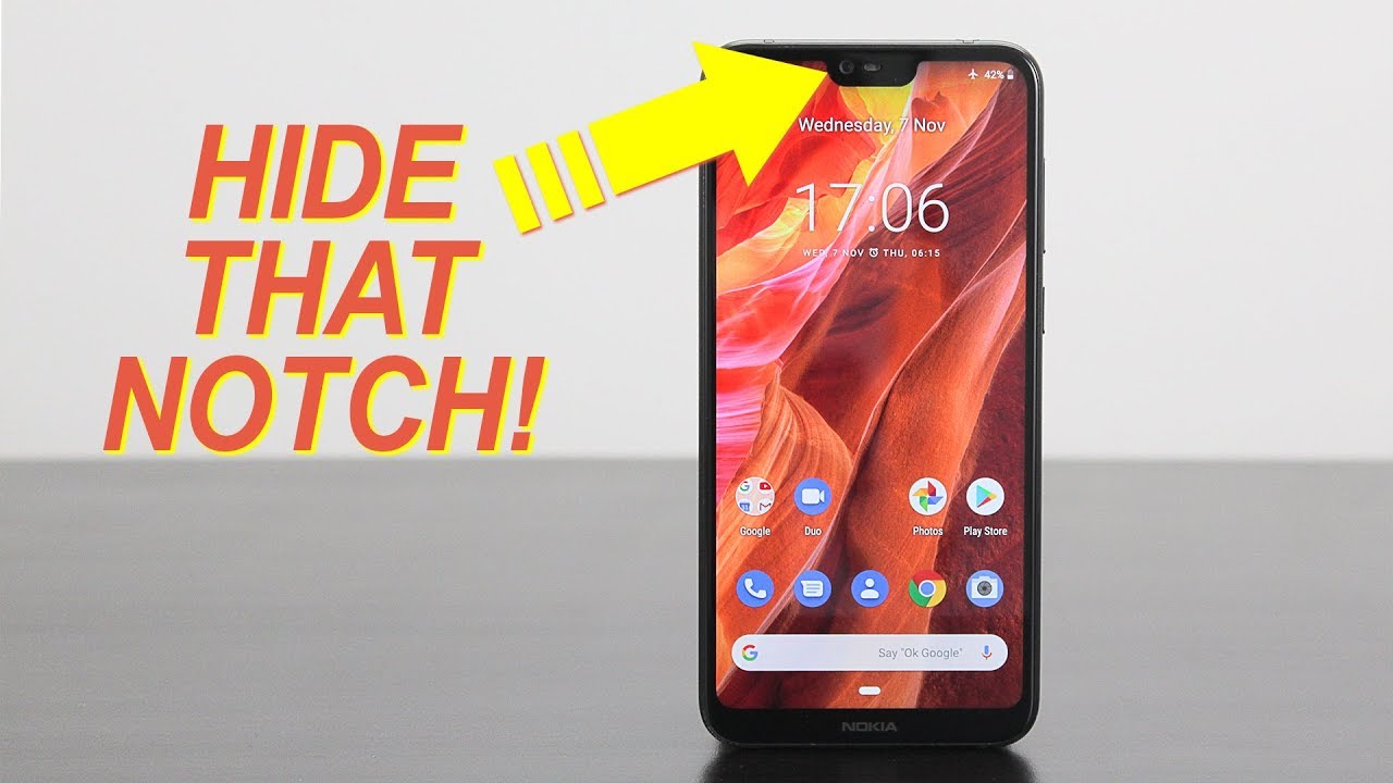 How To Hide The Notch On Nokia 6.1 Plus Running Android Pie - YouTube