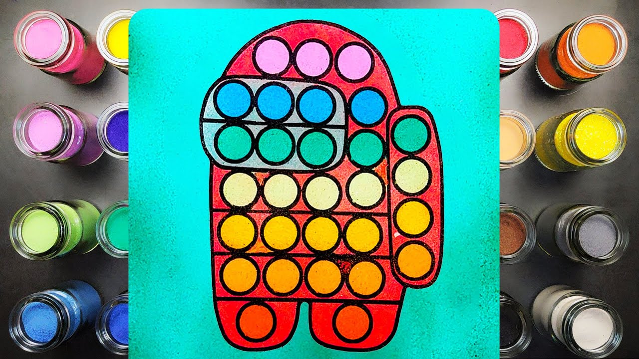 Tô Tranh Cát Màu Among Us Pop It - COLOR SAND PAINTING POP IT AMONG US ...