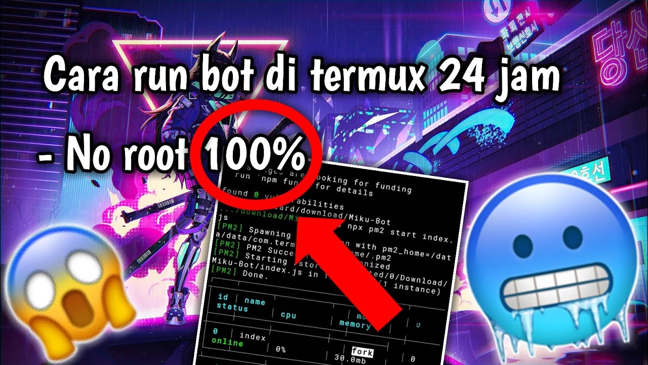 Cara run bot 24 jam di termux | no root 100% 😱 - YouTube