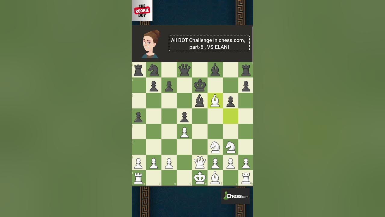 ALL BOT CHALLENGE IN CHESS.COM !! Part-6 , VS ELANI #chess #chesscom #chessgame #challenge #bot ...