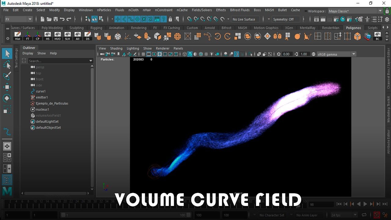 Guiando nParticles a través de una curva - YouTube