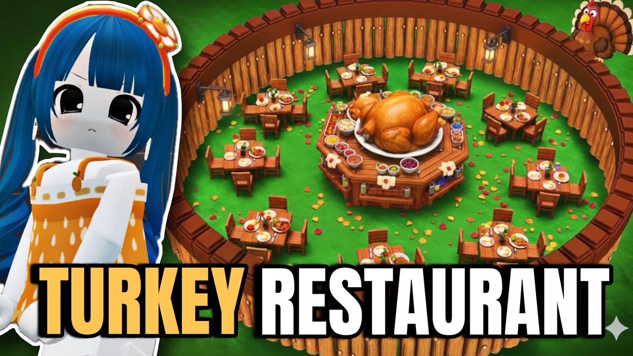 I Built a TURKEY RESTAURANT in the NEW THANKSGIVING UPDATE in 99 Nights ...