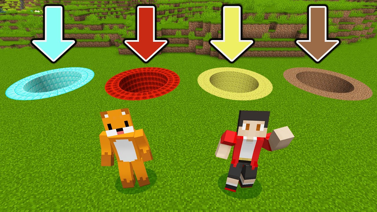IF YOU CHOOSE THE WRONG HOLE, YOU DIE! - Minecraft - YouTube