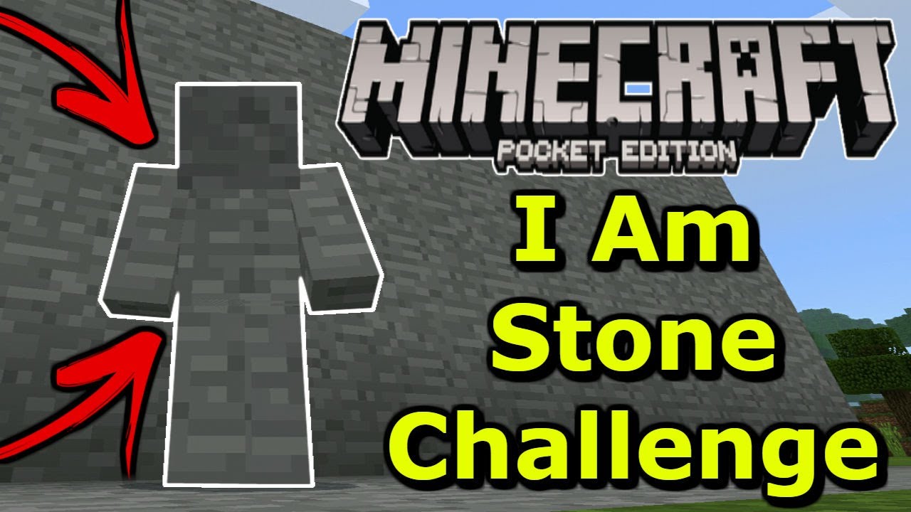 I Am Stone Challenge- Minecraft PE 1.1 Lifeboat SkyWars Challenge - YouTube