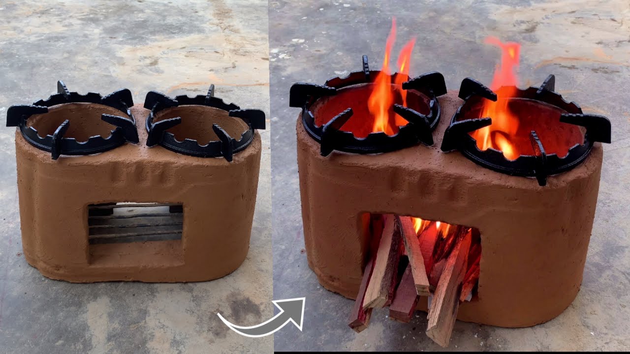 Creative Firewood stove from plastic baskets - DIY ideas from cement ...