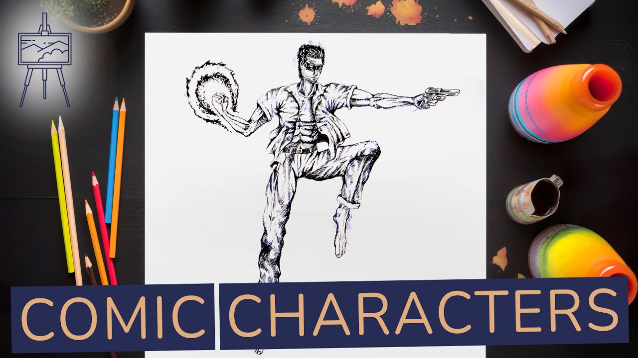 How to Draw a Comic Book Character Step-by-Step - YouTube