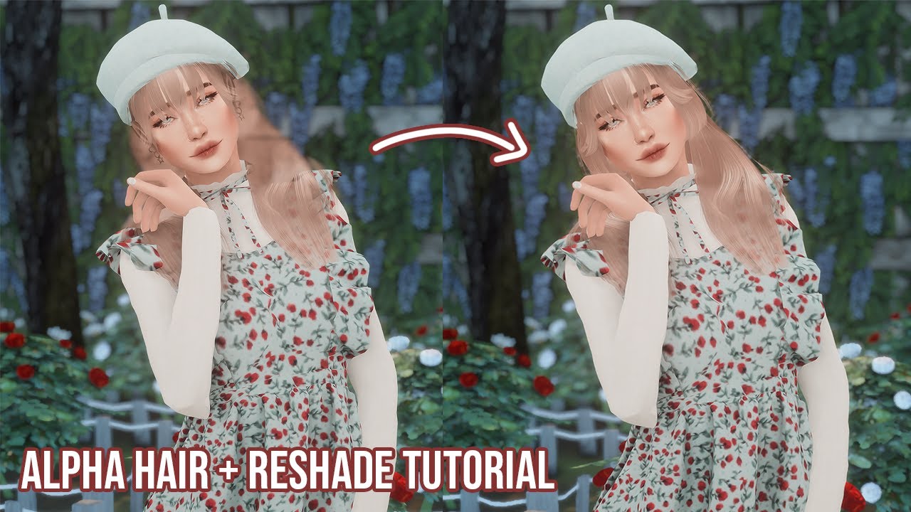 TS4 Alpha Hair with ReShade Tutorial (Subtitled) - YouTube