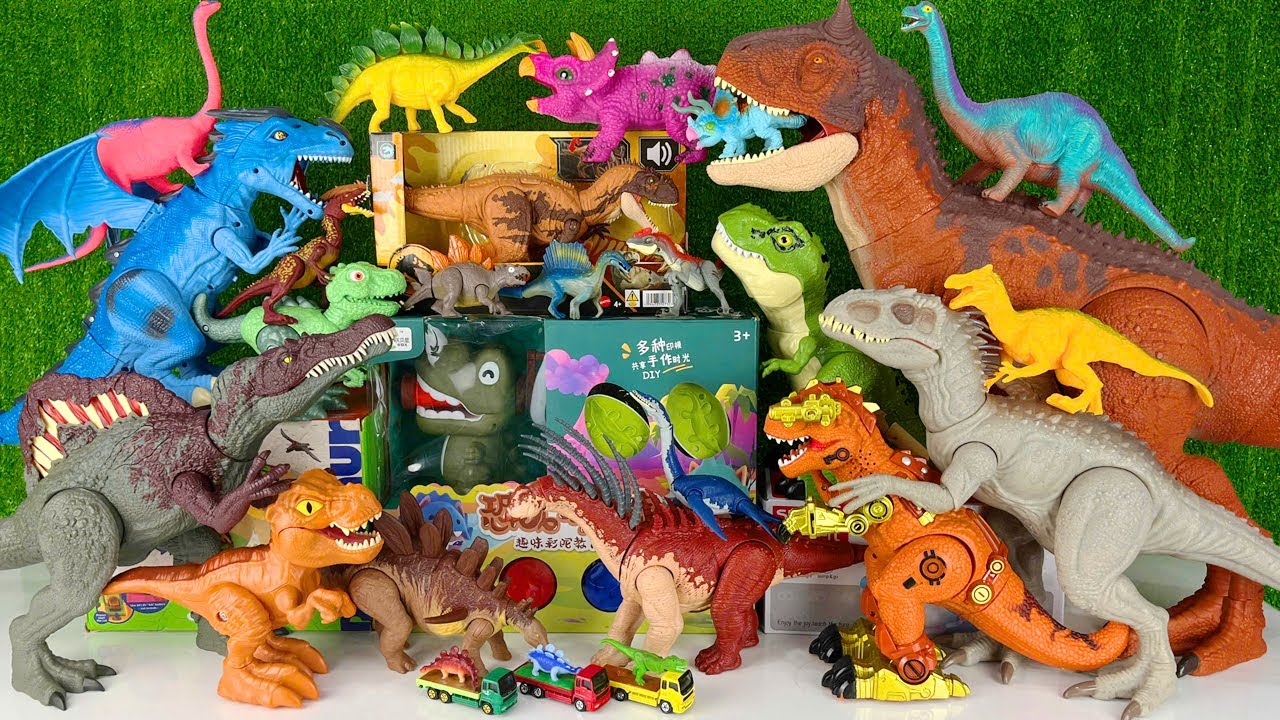 Unboxing Review ASMR Jurassic World Toys Colorful Dinosaur T-rex ...