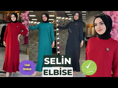 ŞIK SELİN ELBİSE-BÜYÜK BEDEN-EDALI MODAM TESETTÜR GİYİM