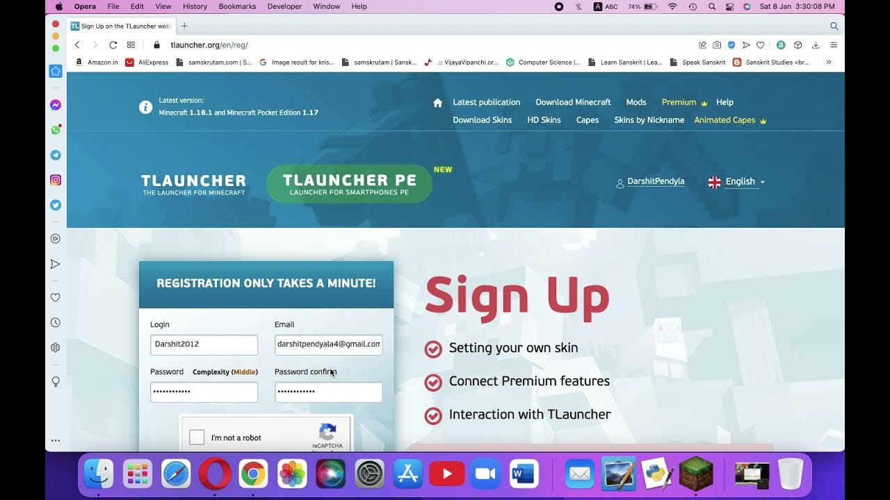 how to create a account in tlauncher - YouTube