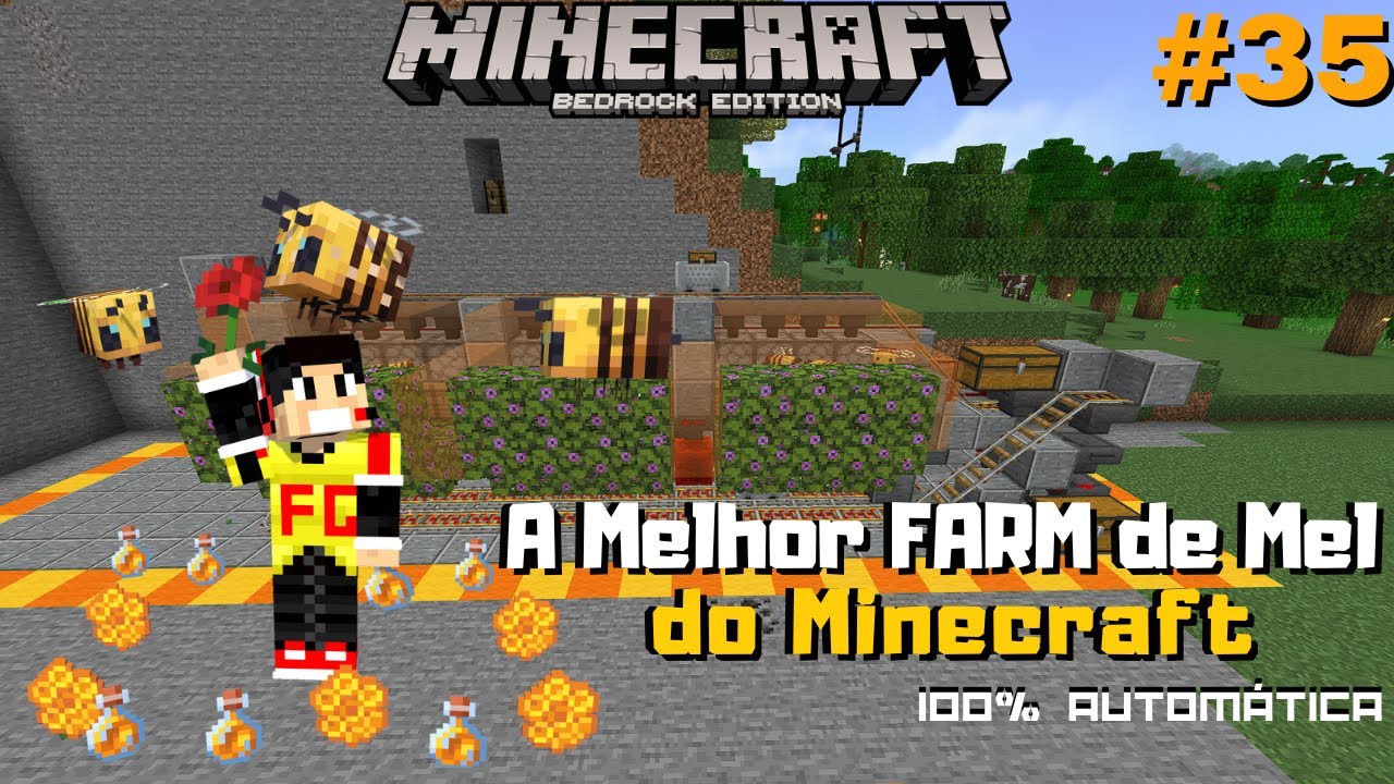 COMO FAZER A MELHOR FARM DE MEL, 100% AUTOMÁTICA NO MINECRAFT BEDROCK ...