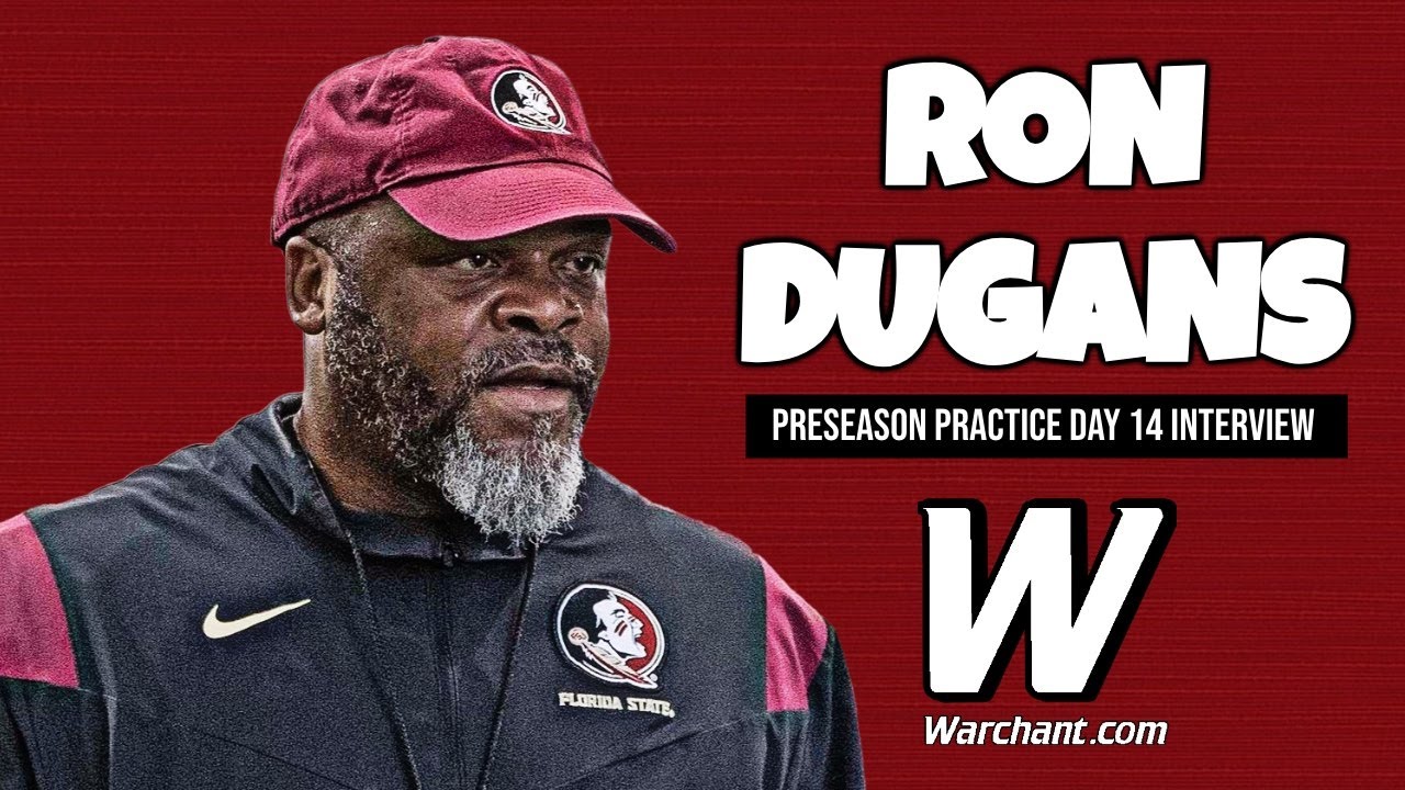 FSU Football | Ron Dugans Practice Interview | Growth of WR Unit ...