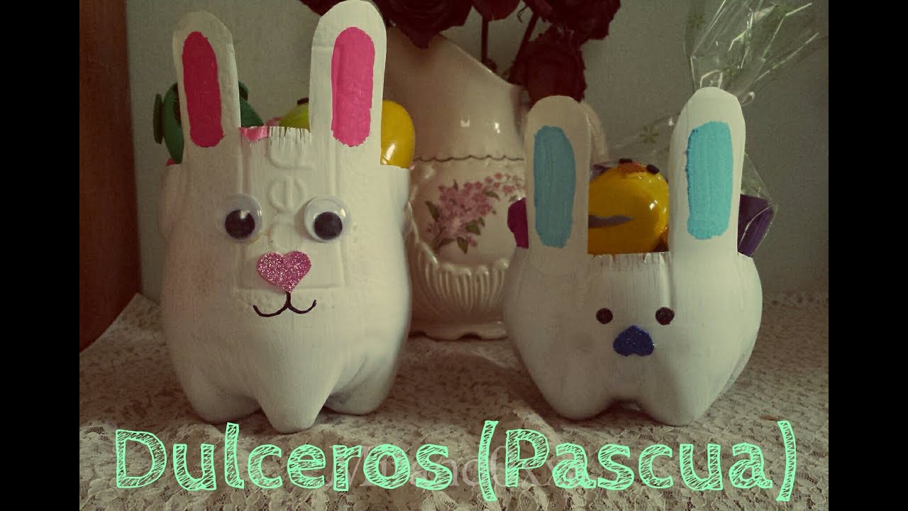 Manualidad De Conejo De Pascua Con Botella Un Poco De Magia En Esta