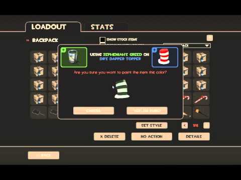 Team Fortress 2 - Painting Dr's Dapper Topper - Zepheniah's Greed (TF2 ...