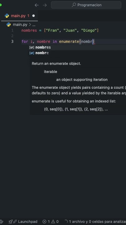 Cómo recorrer una lista con índice en Python [con enumerate()] #python ...