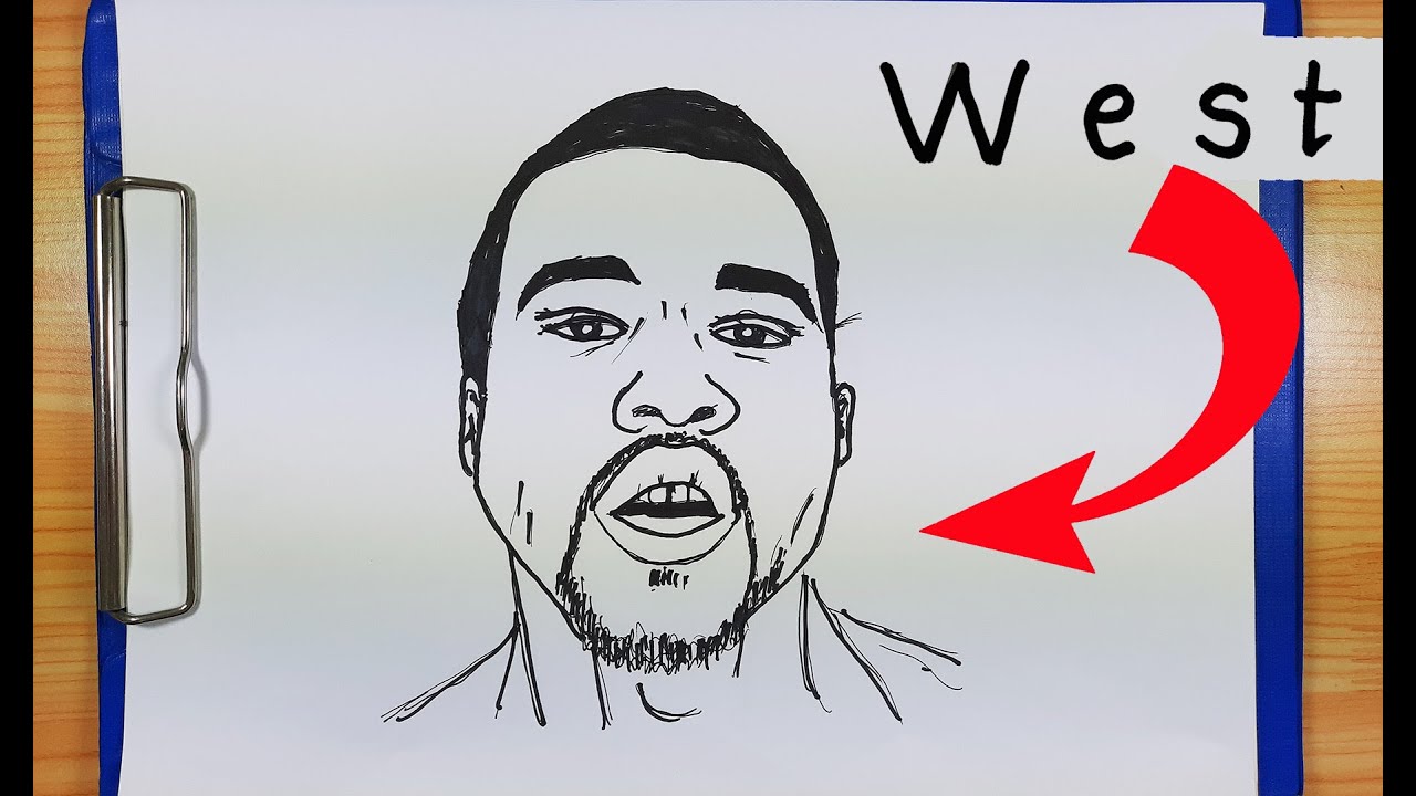 How To Turn Words WEST into KANYE WEST | How To Draw KANYE WEST ...