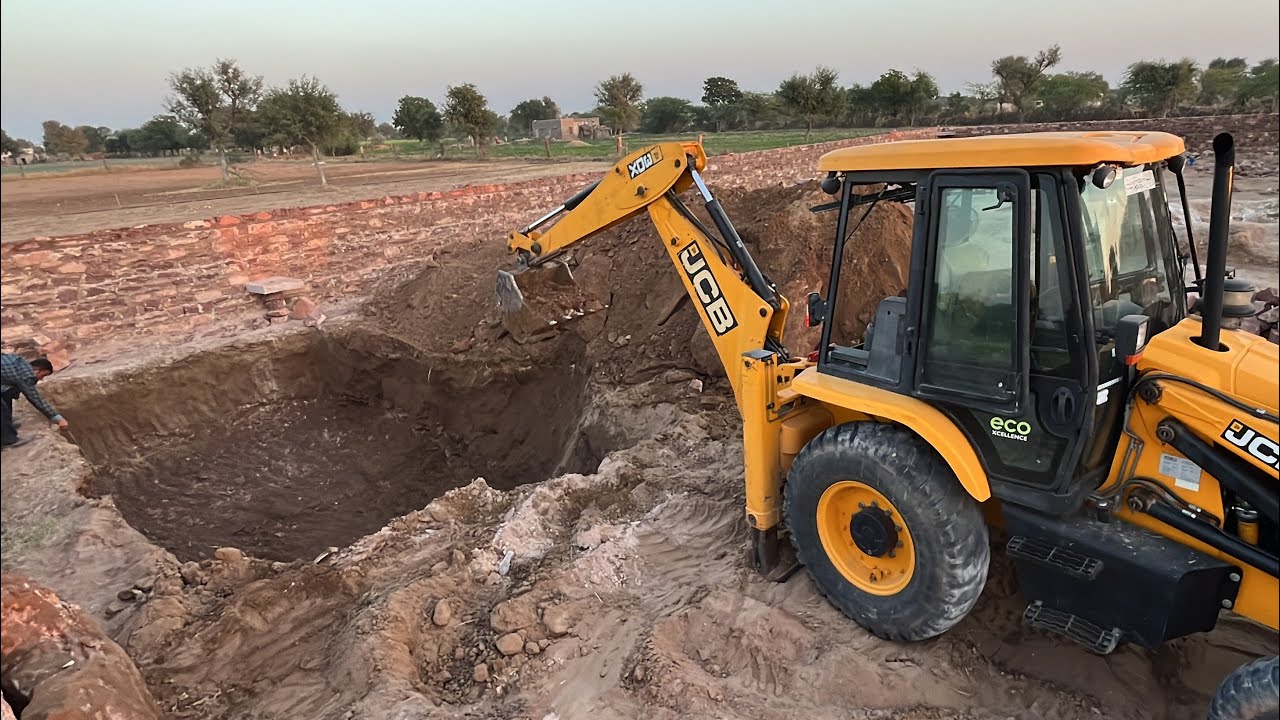 Wonderful digging of water tanks with jcb machine, excellent operating ...