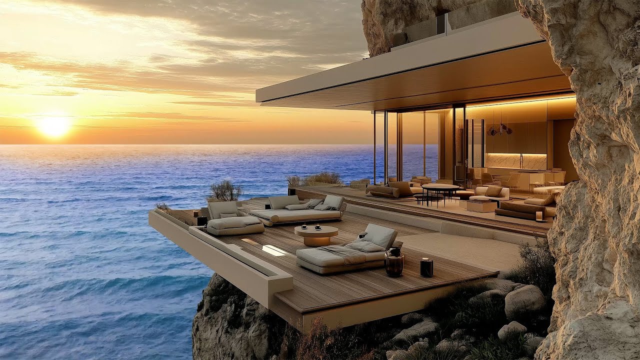 Embracing Elegance | Jazz Harmony in Luxurious Beachfront Villa 4K ...