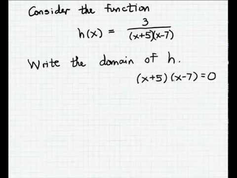 Domain of a function formula 2 - YouTube