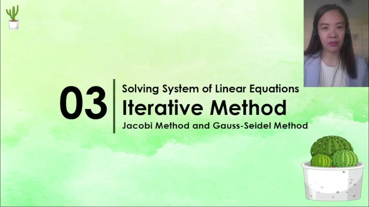 Unit 3 Solving System of Linear Equations Part 3 - YouTube