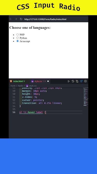 CSS Input Radio How to Customize Radio Button Styles Effectively - YouTube
