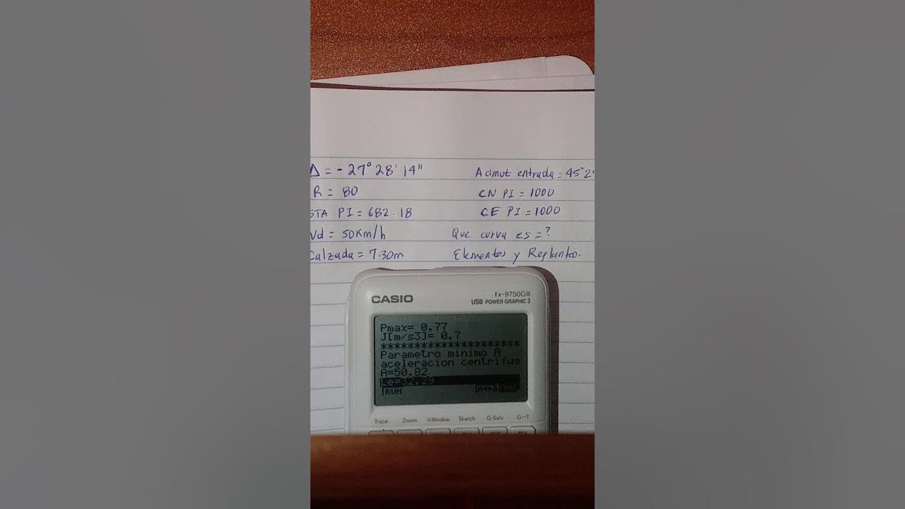 surveying in casio 9750giii in python - YouTube