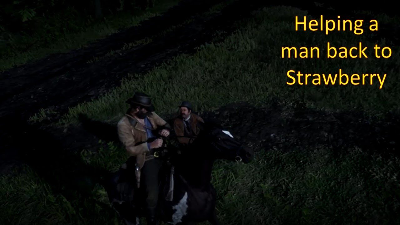 Red Dead Redemption 2: Helping a man back to Strawberry - YouTube