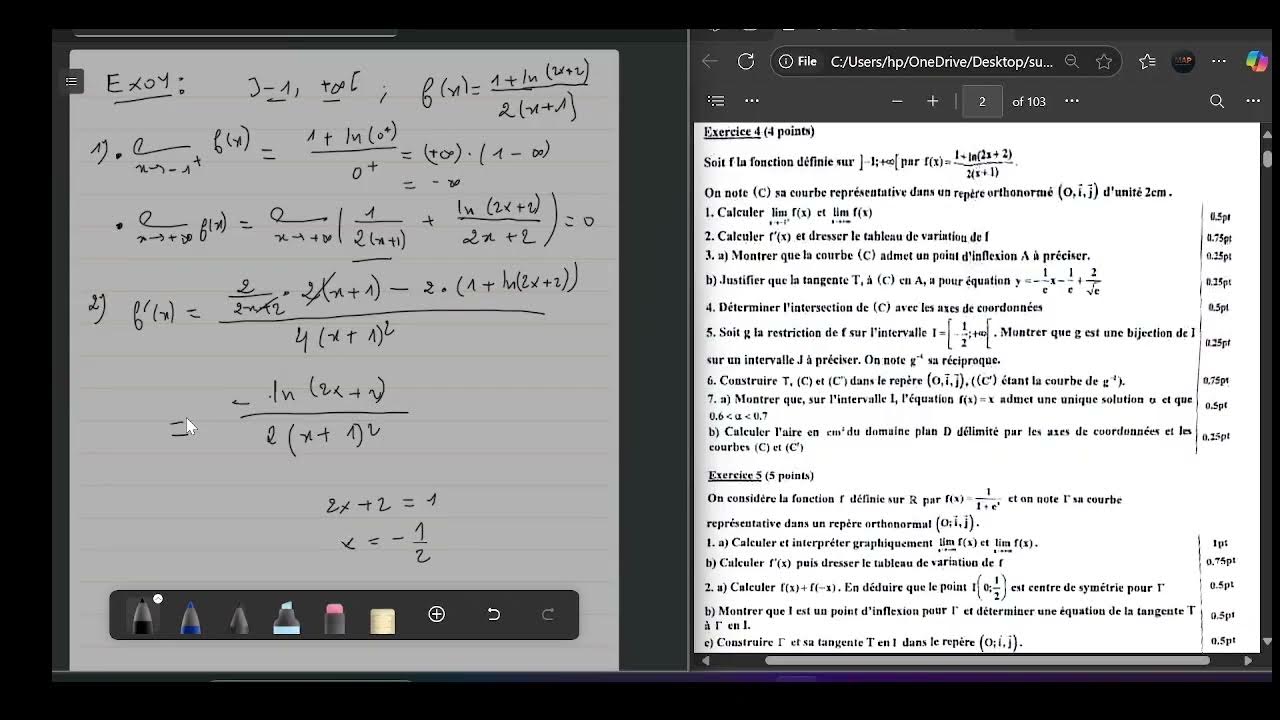 bac 7c 2020 SN fonctions - YouTube