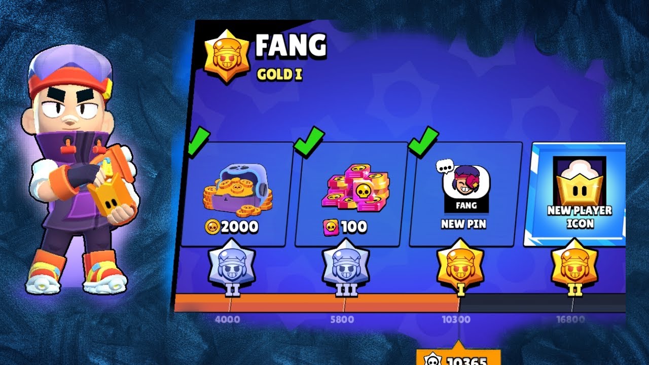 Gold I mastery of fang || Brawl Stars - YouTube