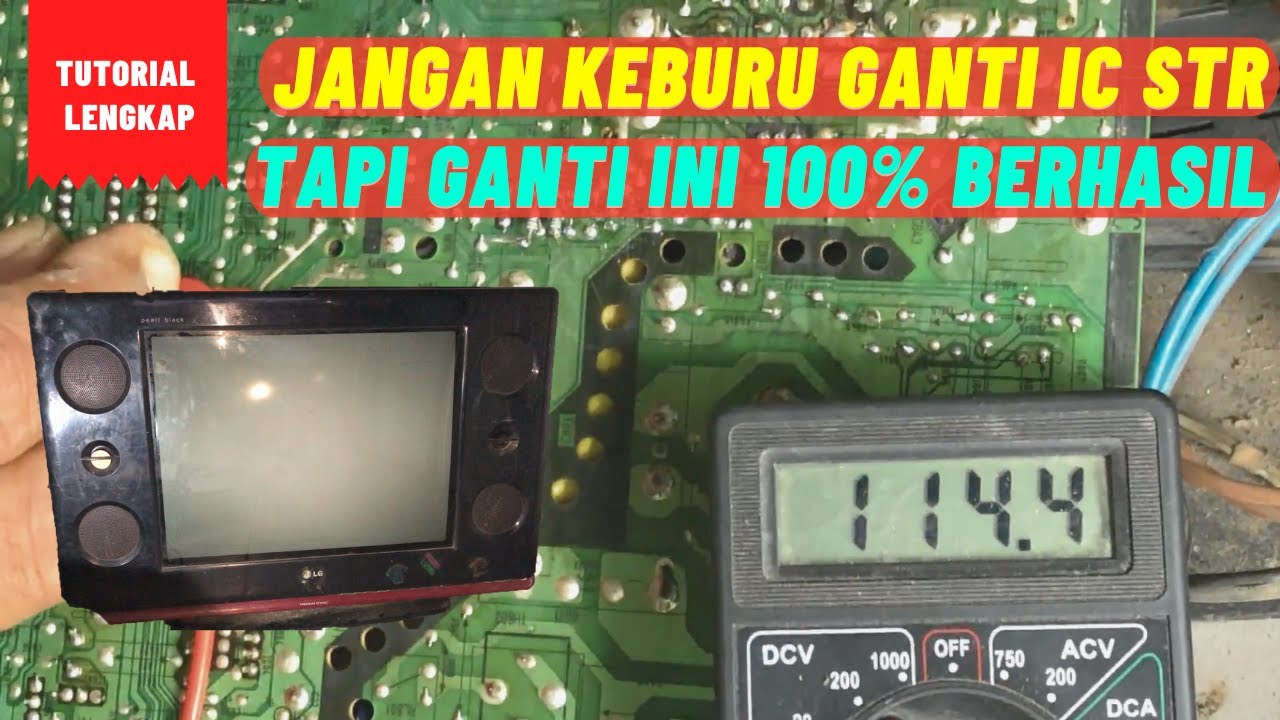 TV TABUNG LG 21 INCH PEARL BLACK HANYA LED INDIKATOR MENYALA TERUS MATI ...