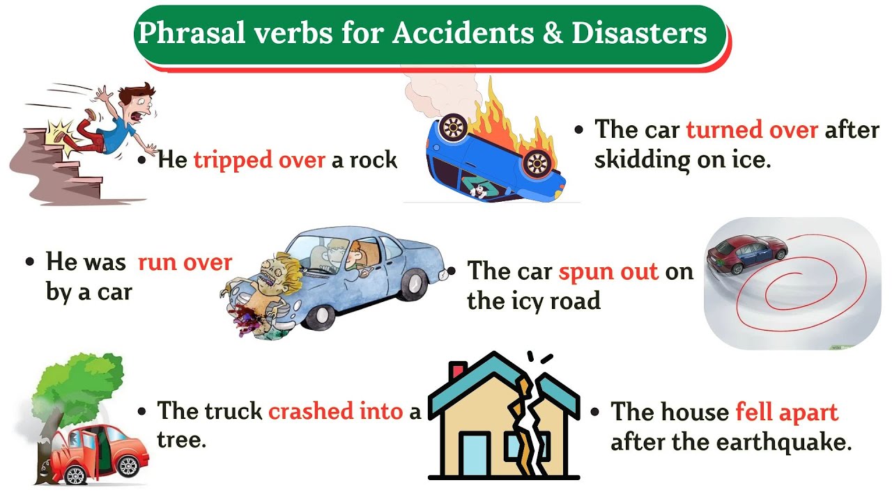 Lesson 189: 📢 Phrasal Verbs for Accidents & Disasters! 🚨 Learn & Speak ...