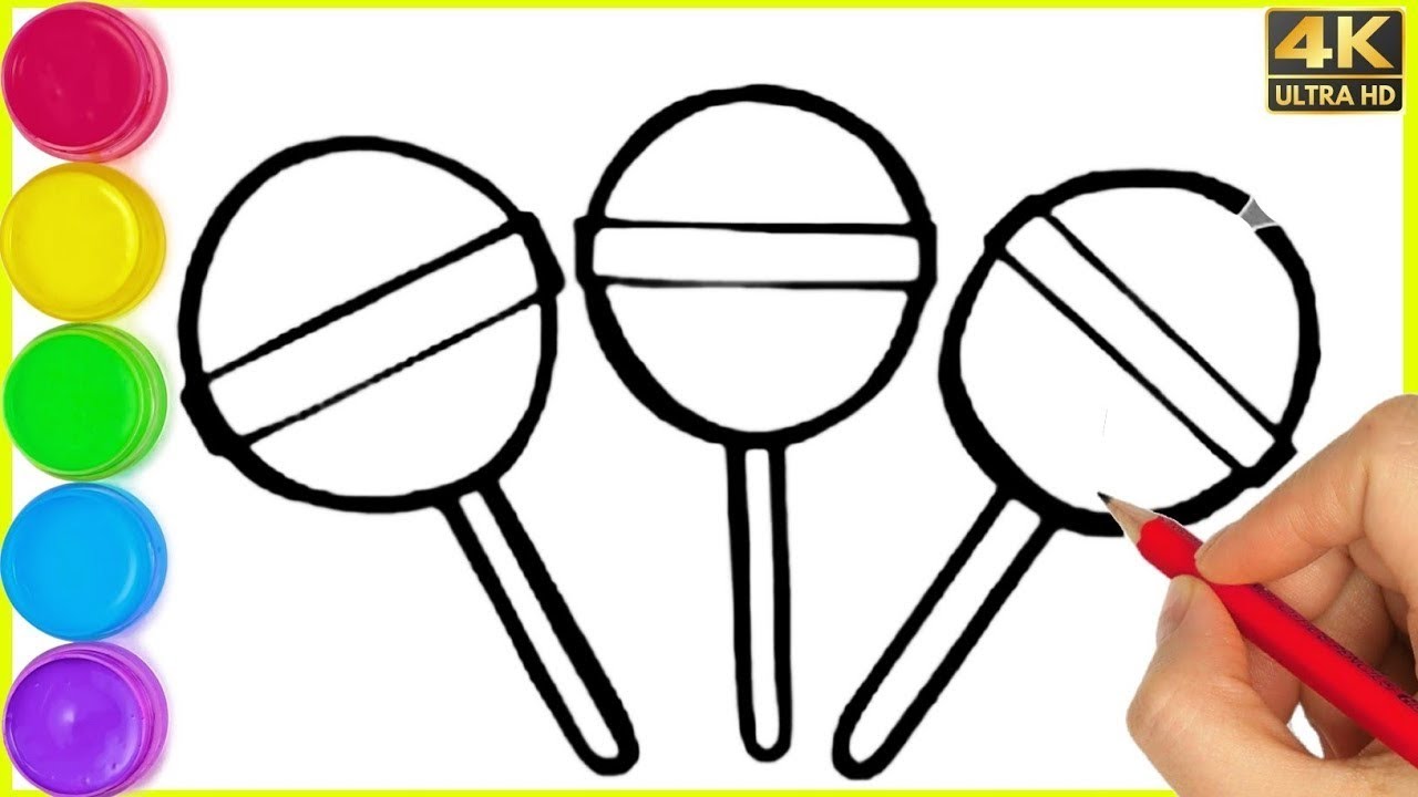 How to Draw Lollipop | Lollipop Drawing Step by Step | Lollipop Drawing ...
